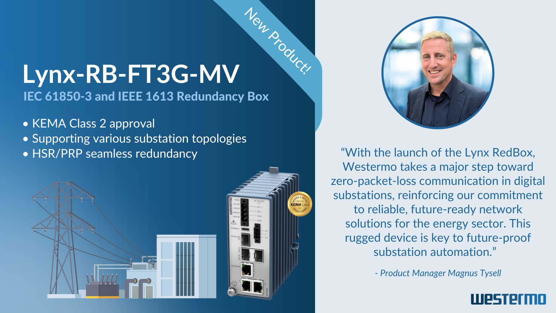 Westermo launches IEC 61850-3 certified Redundancy Box